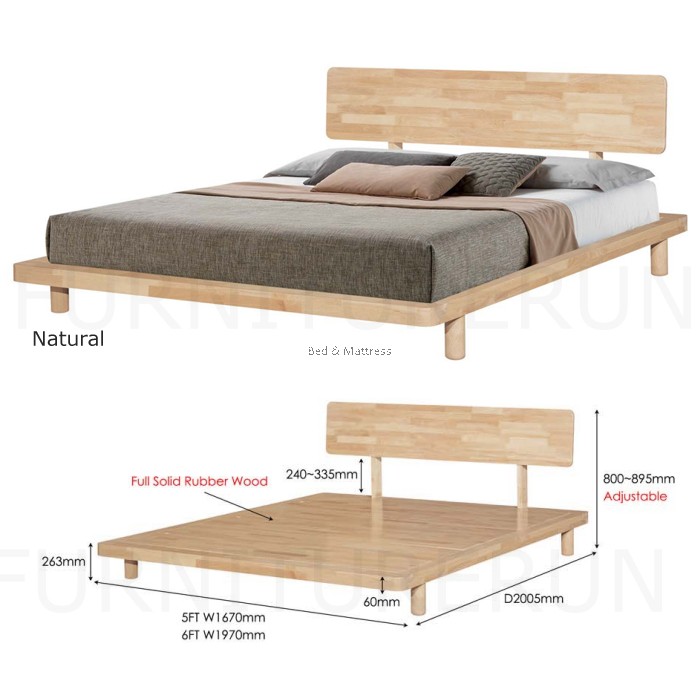 Muji Queen/King Wooden Bedframe